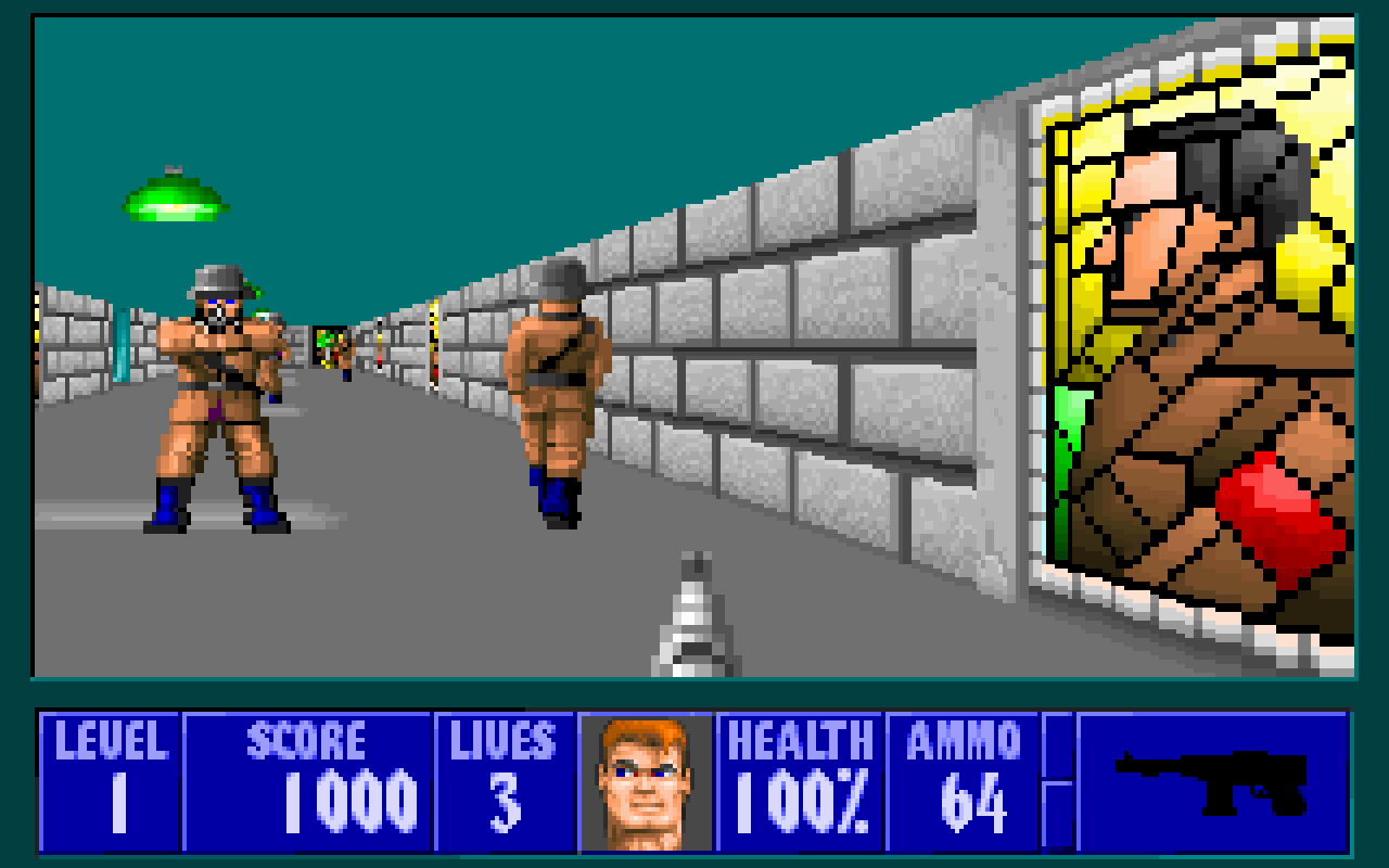 Wolfenstein 3D (DOS) - Fonts In Use