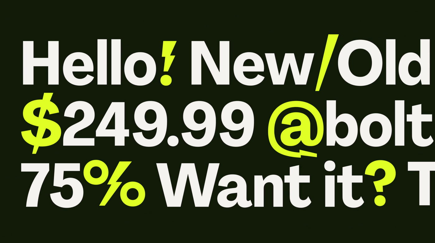 Bolt rebranding - Fonts In Use