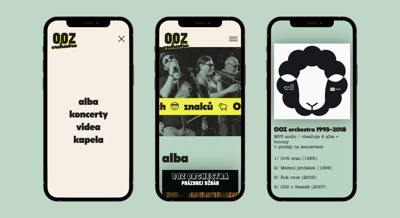 OOZ orchestra website - Fonts In Use