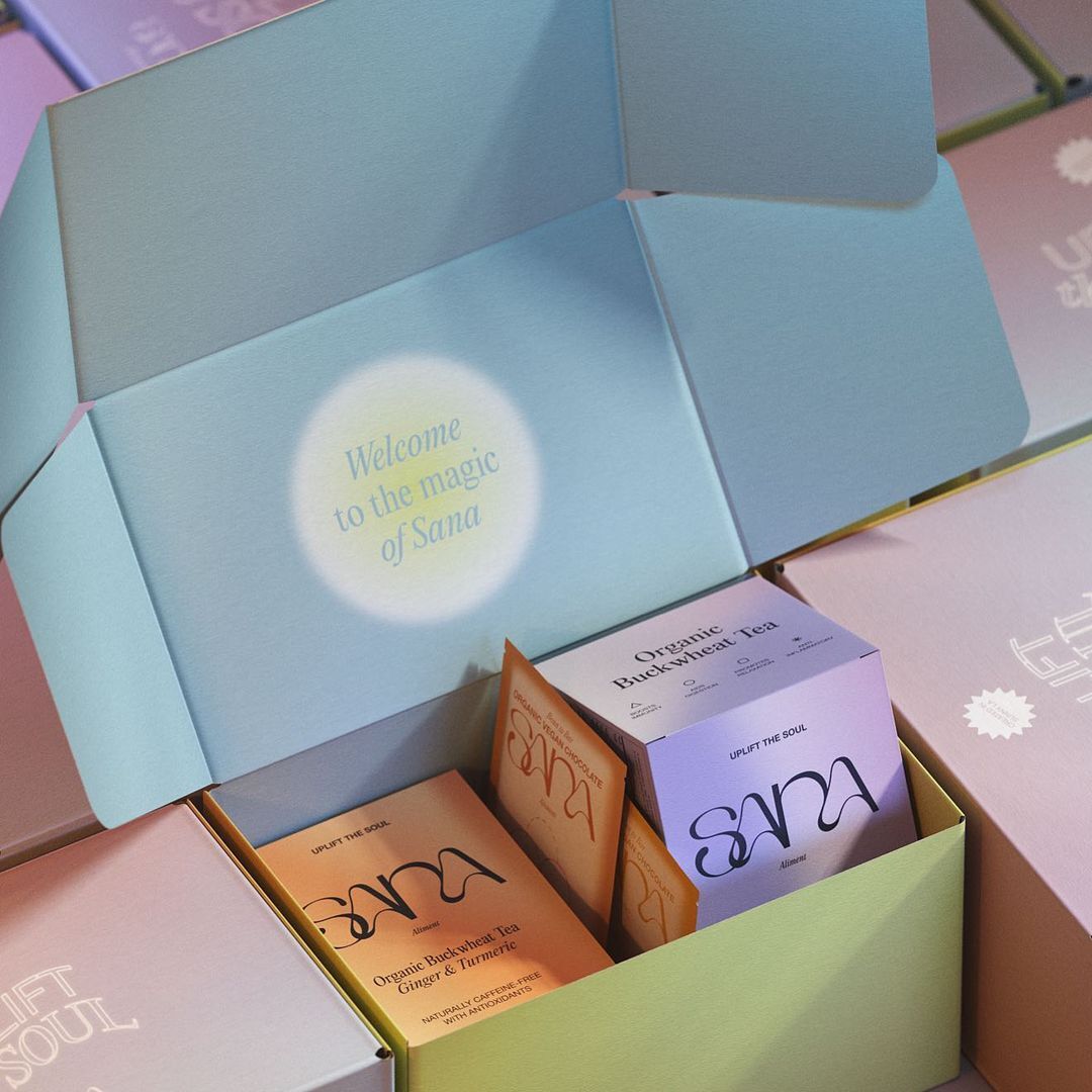 Sána identity and packaging - Fonts In Use