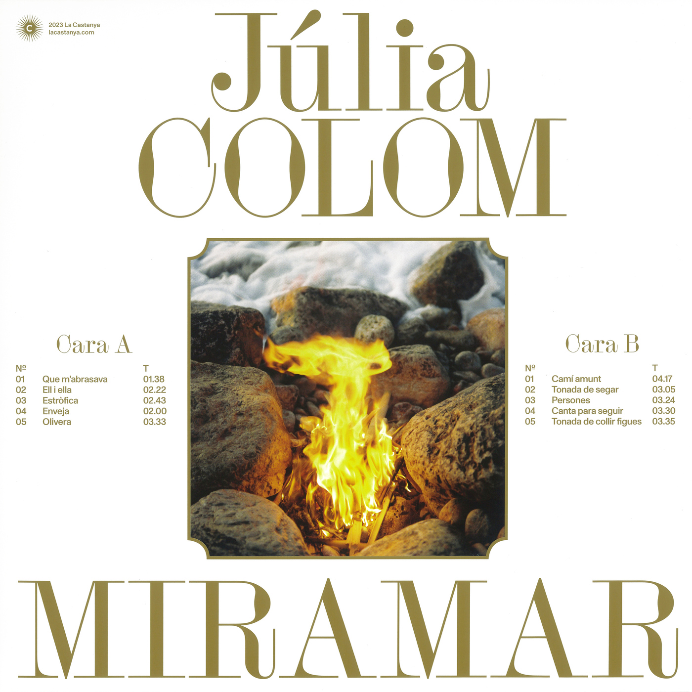 Júlia Colom – Miramar album art - Fonts In Use
