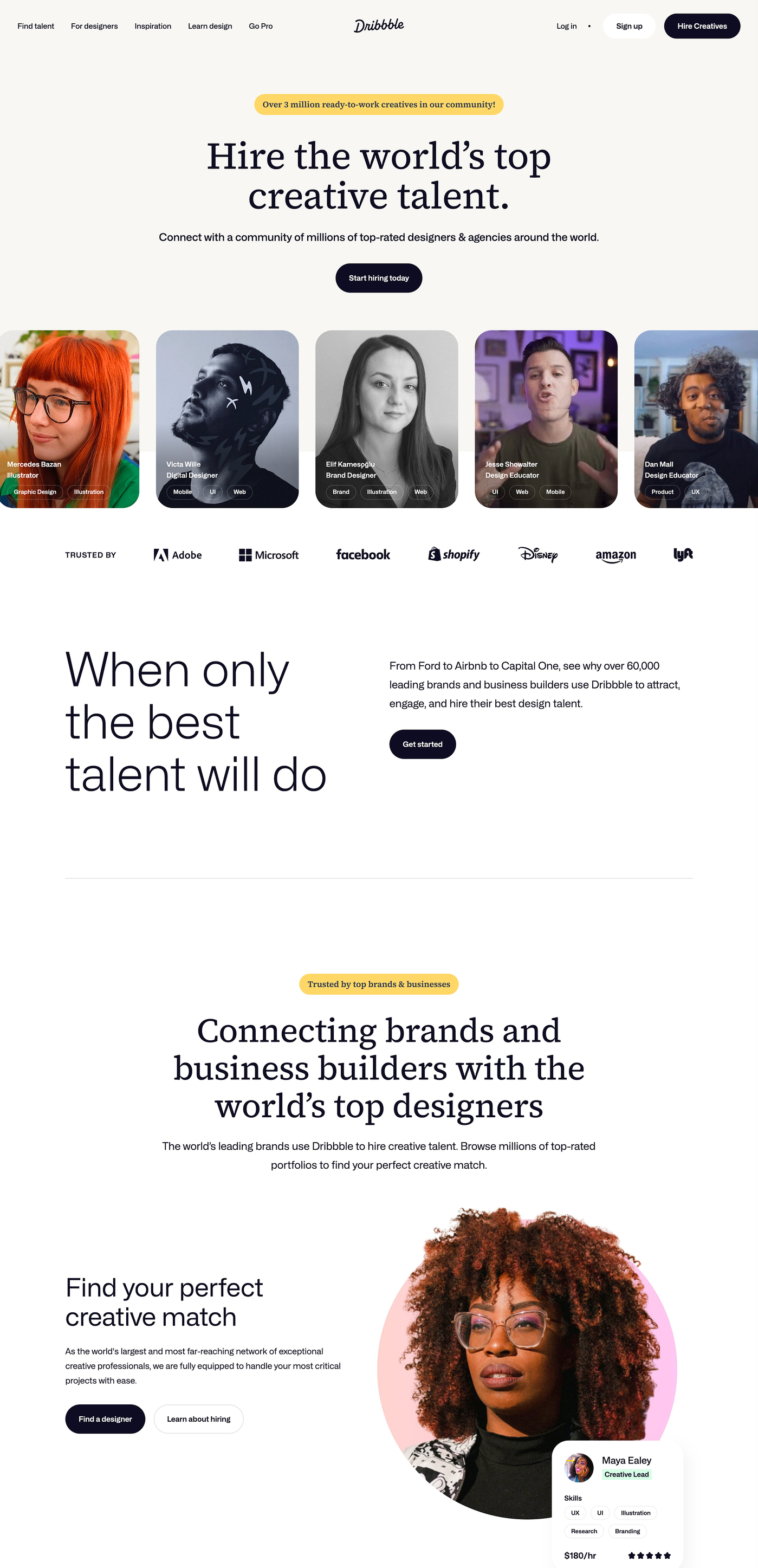 Dribbble logo and website (2023) - Fonts In Use