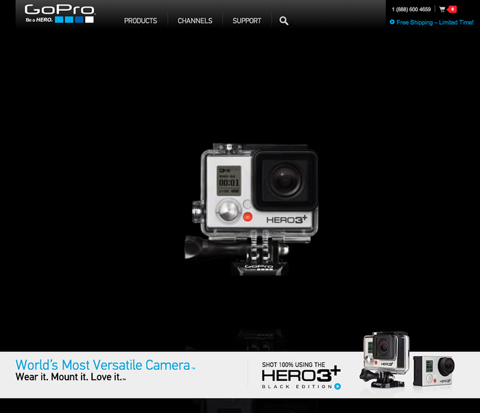 GoPro website - Fonts In Use