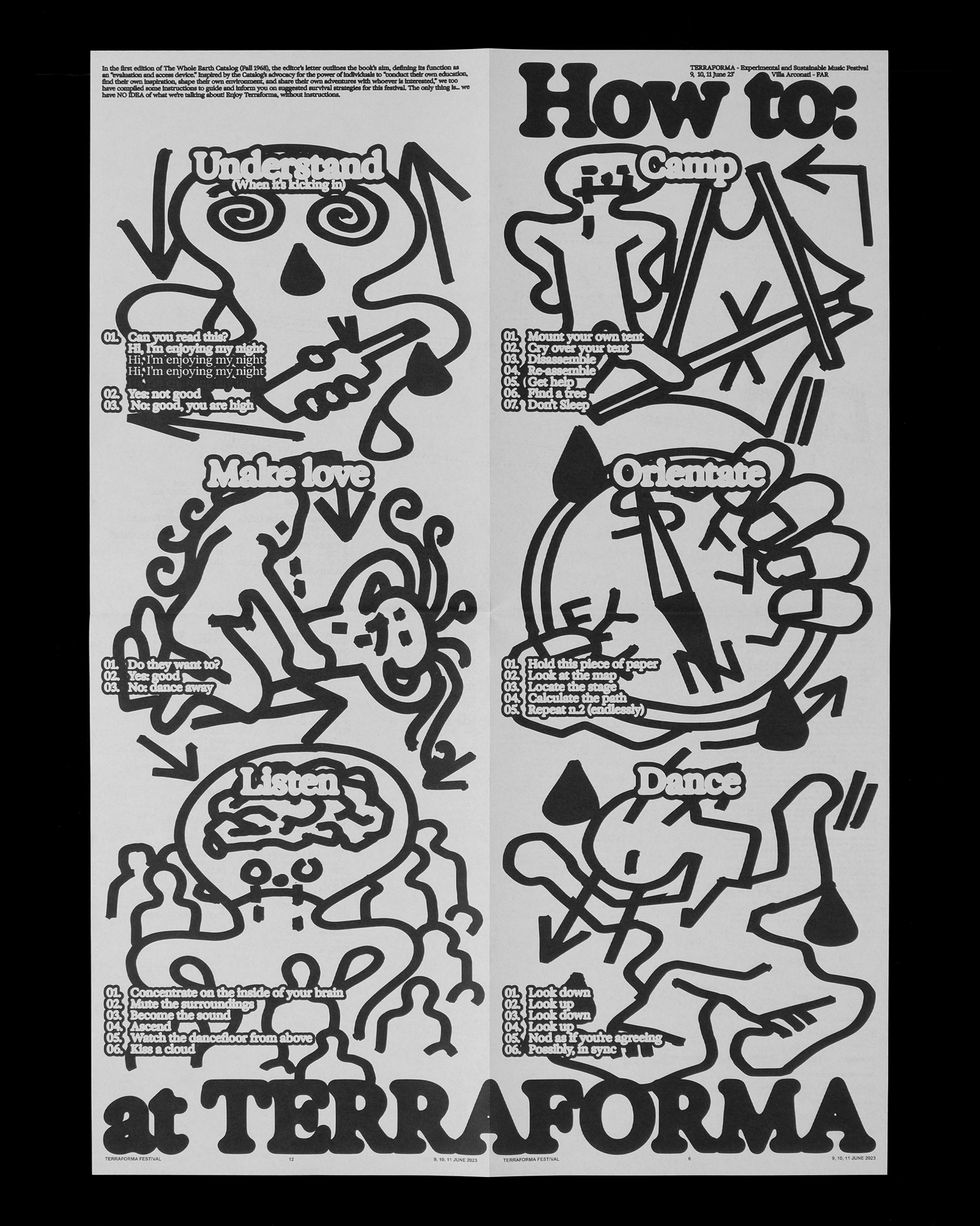 Terraforma fanzine - Fonts In Use