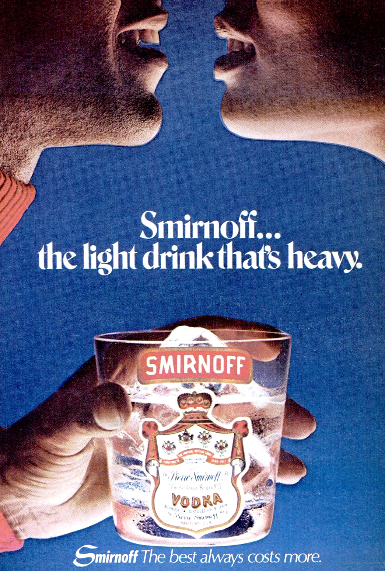“Smirnoff...the light drink that’s heavy” ad - Fonts In Use