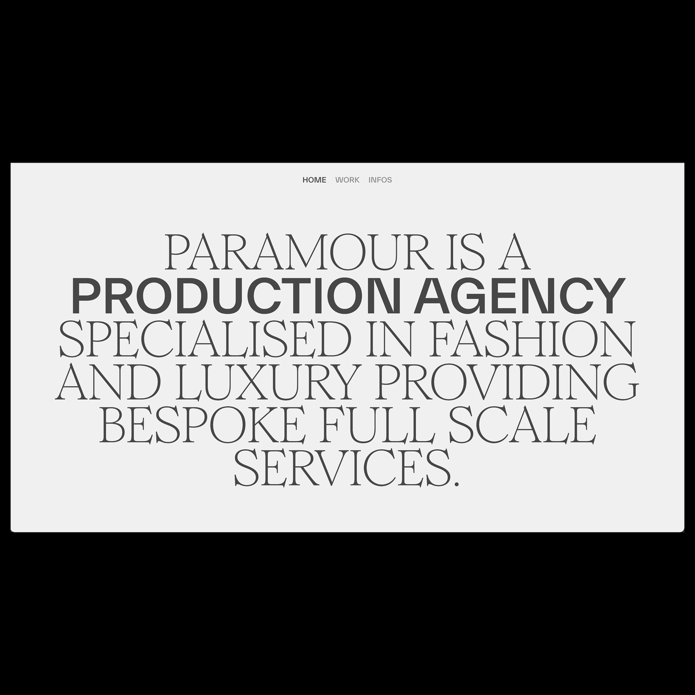 Paramour website - Fonts In Use