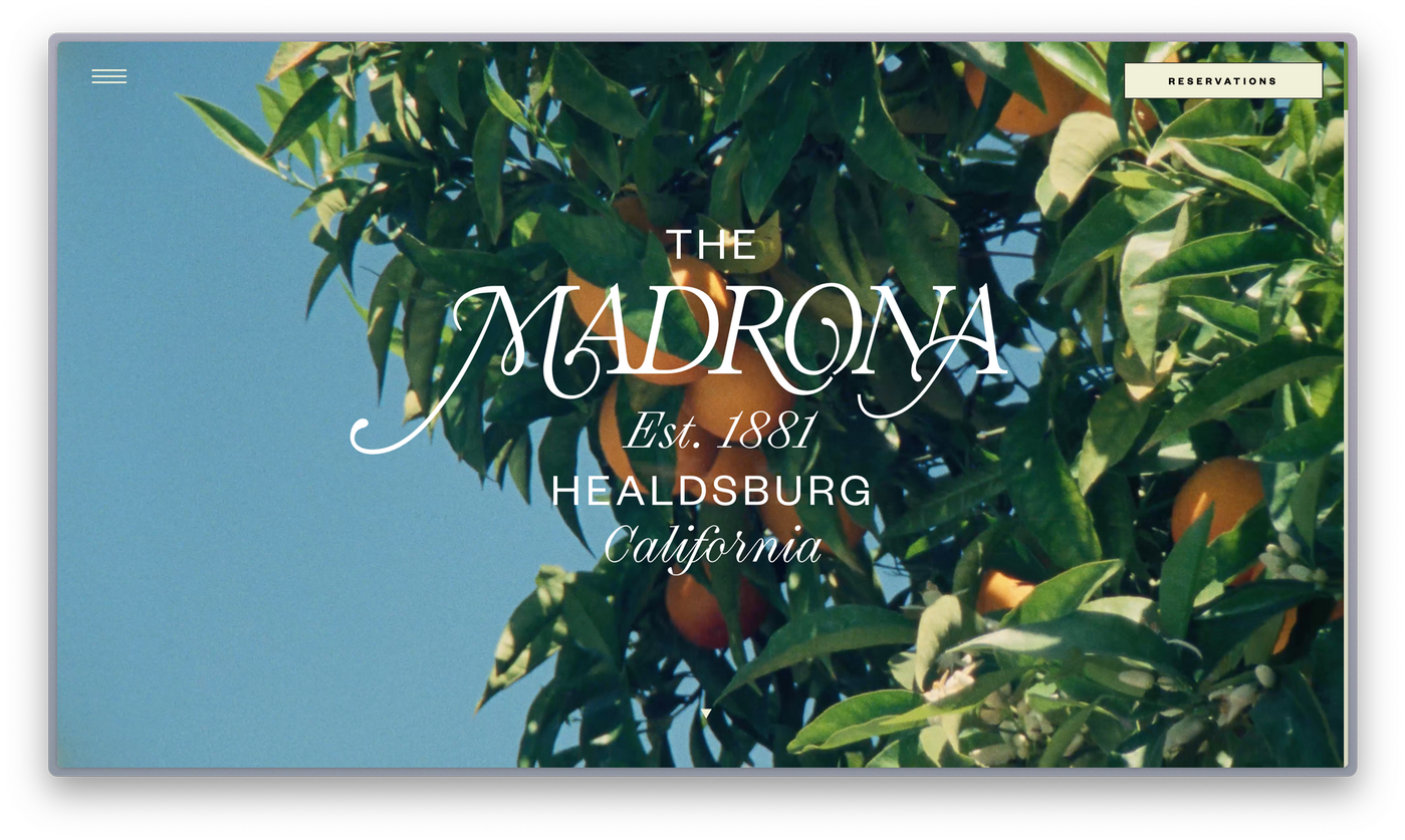 The Madrona Hotel - Fonts In Use