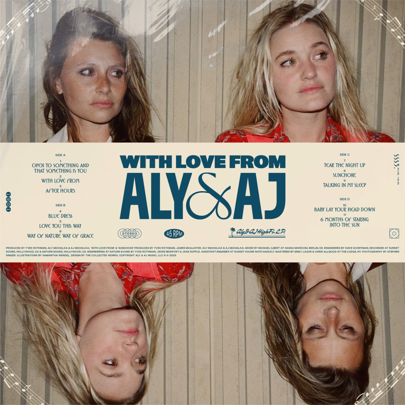 Aly & AJ – With Love From album art and campaign - Fonts In Use