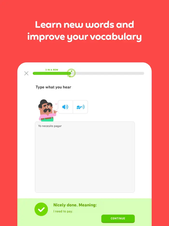 Duolingo app - Fonts In Use