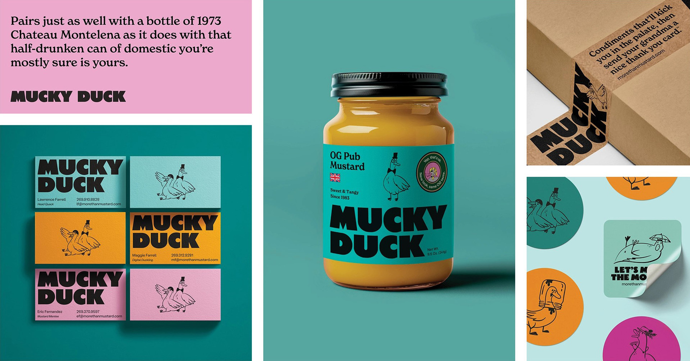 Mucky Duck branding and website - Fonts In Use