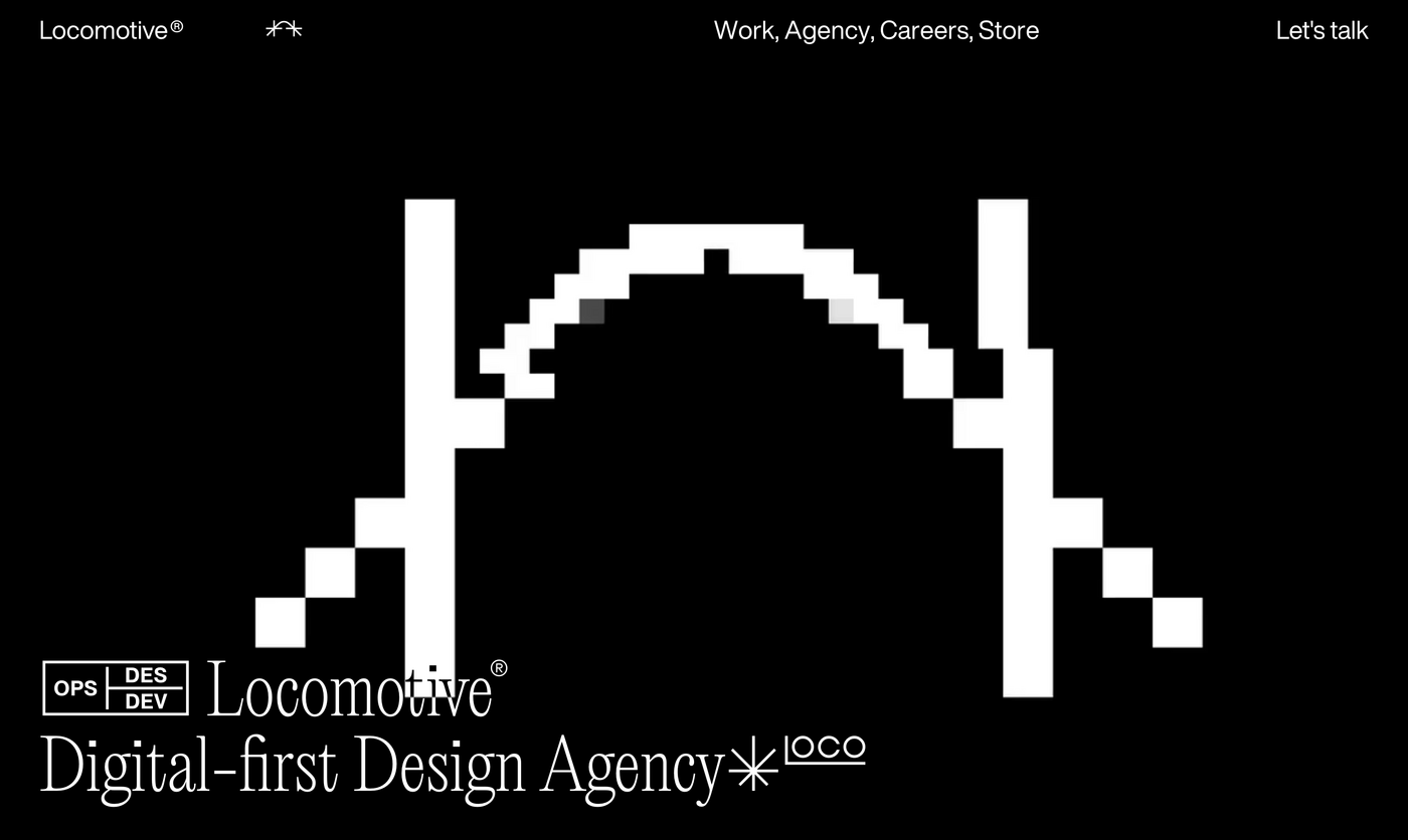 Locomotive portfolio website and visual identity - Fonts In Use