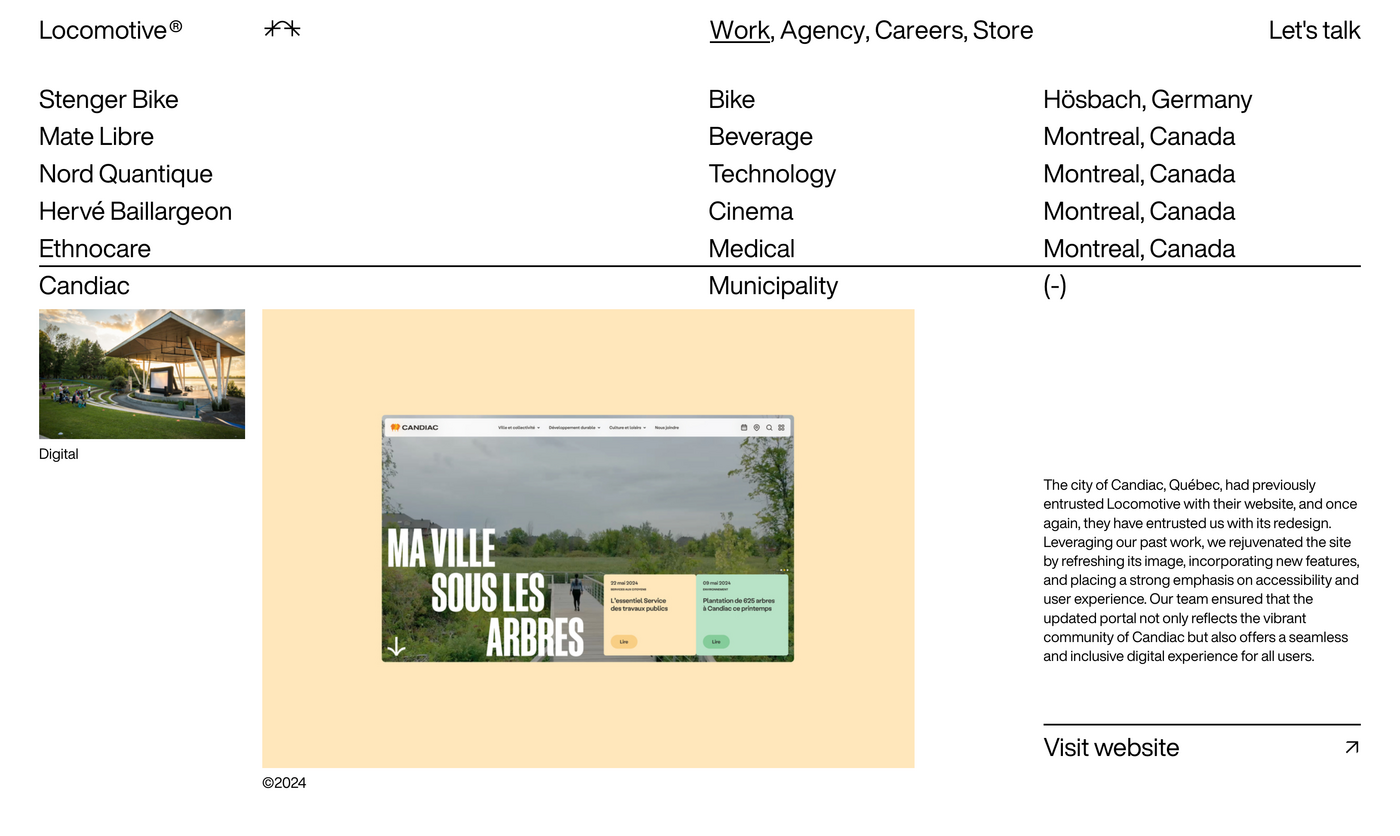 Locomotive portfolio website and visual identity - Fonts In Use