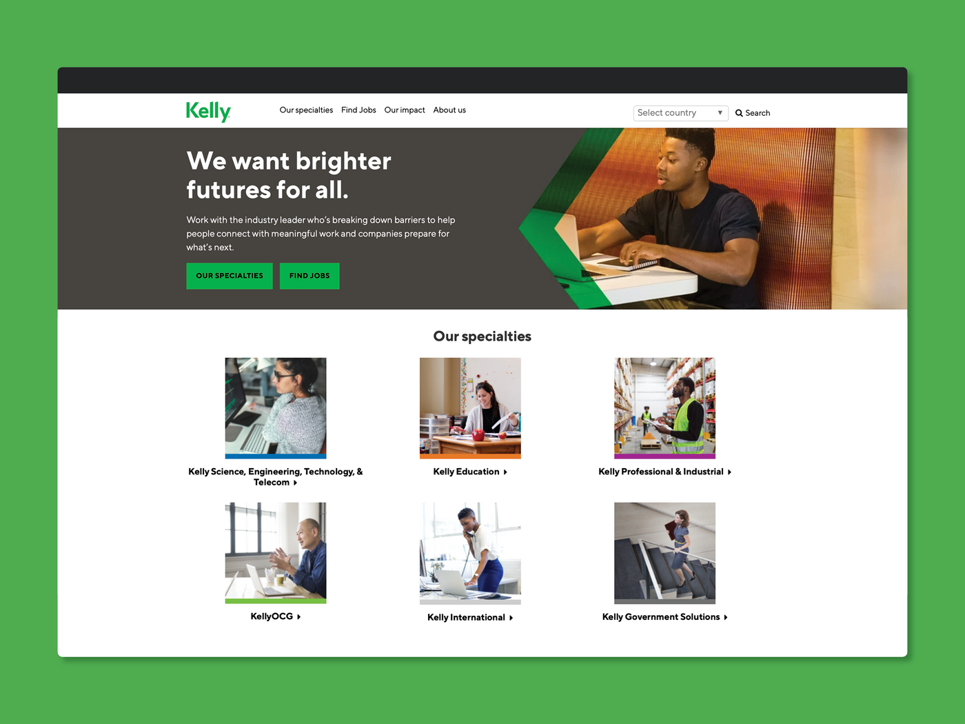 Kelly Services website (2023) - Fonts In Use