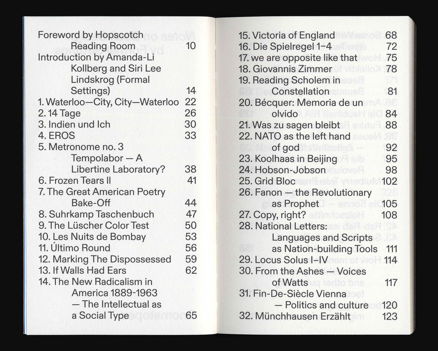 Notes on Book Design by Formal Settings - Fonts In Use