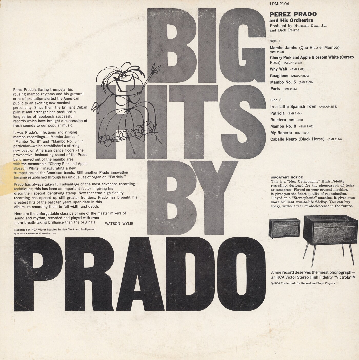 Perez Prado and His Orchestra – Big Hits by Prado album art - Fonts In Use