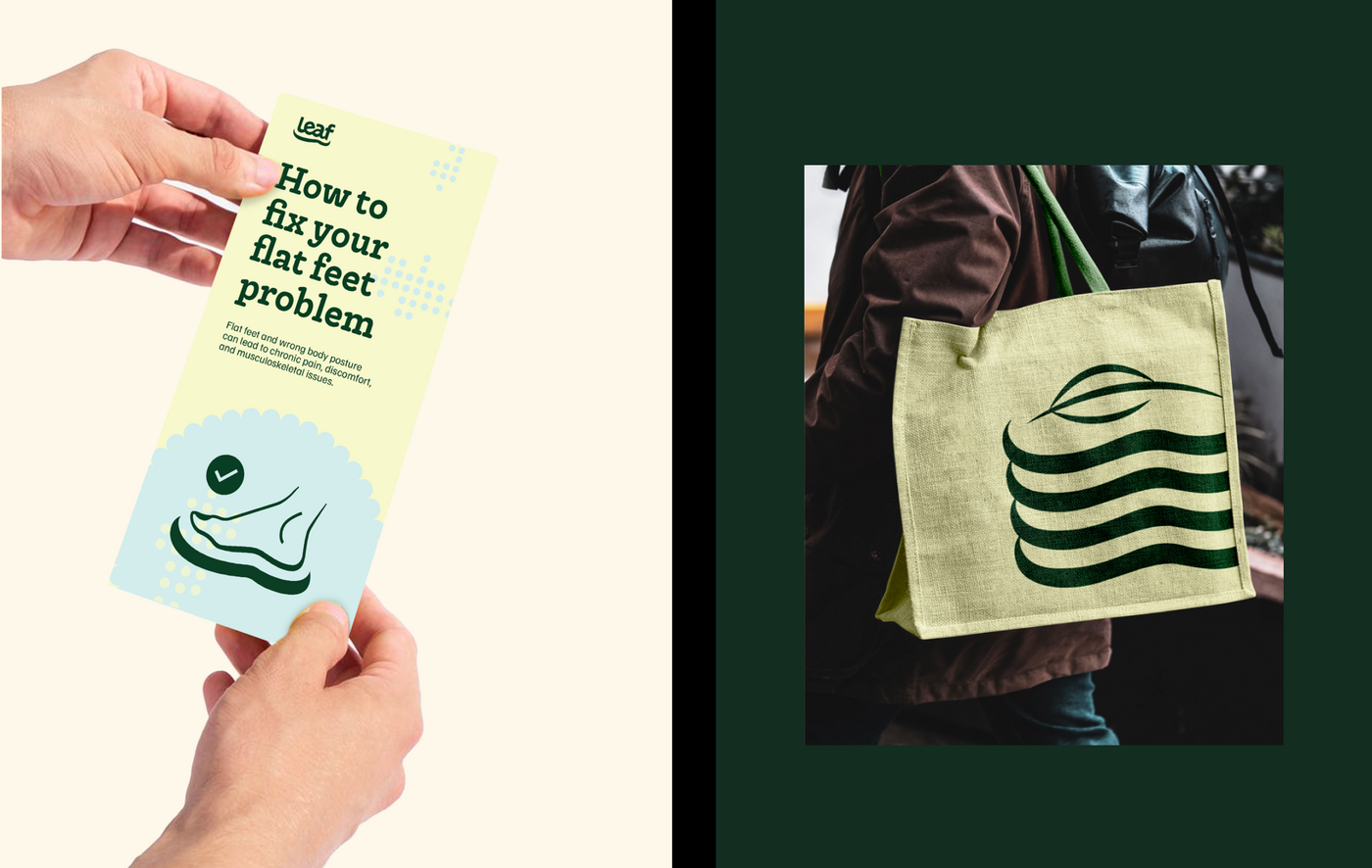 Leaf footwear branding and identity - Fonts In Use