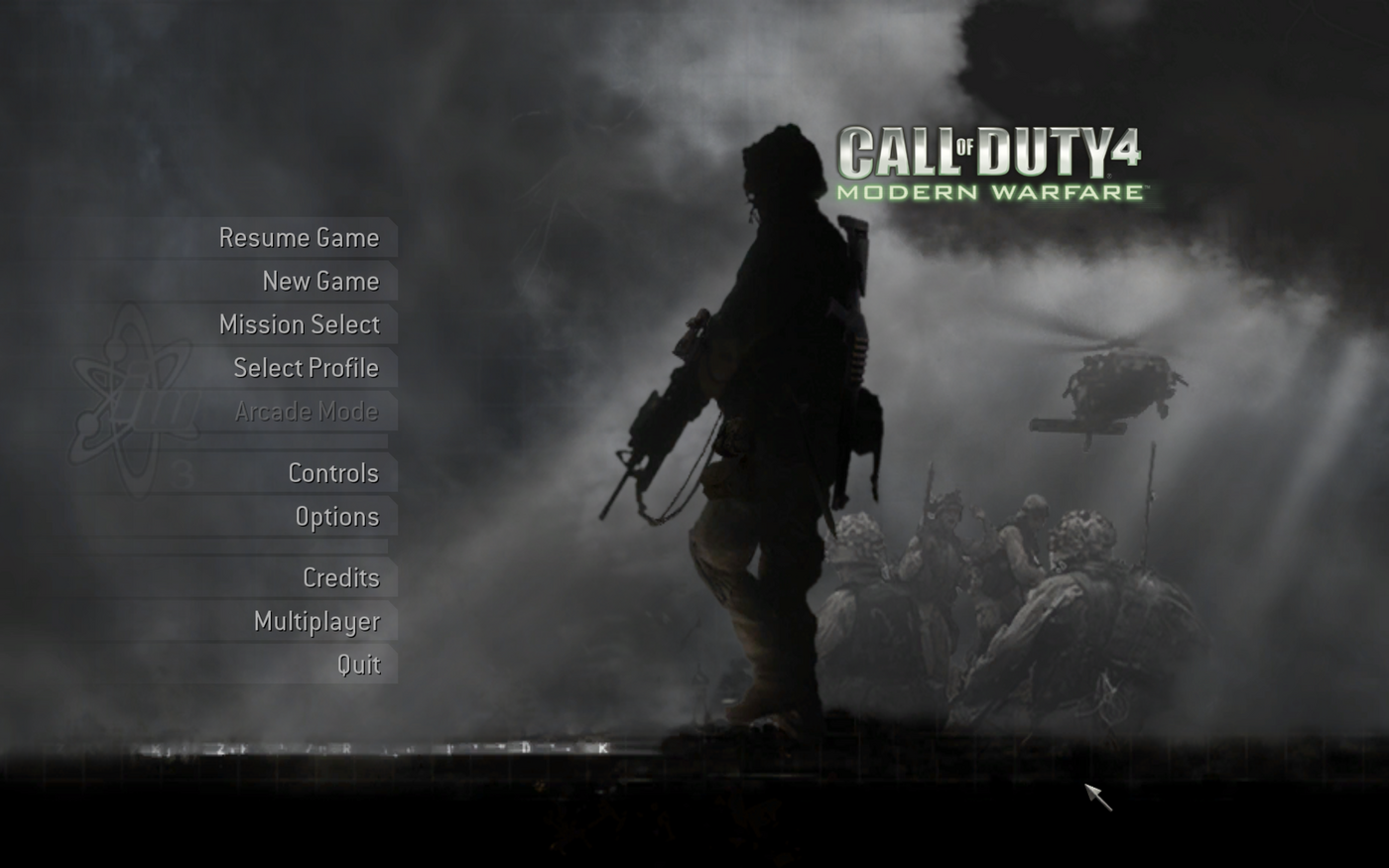 Call of Duty 4 Modern Warfare video game - Fonts In Use