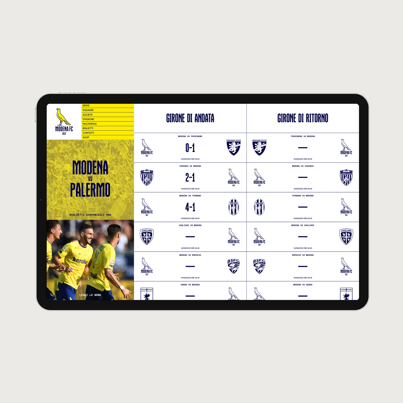 Modena FC 1912 - Fonts In Use