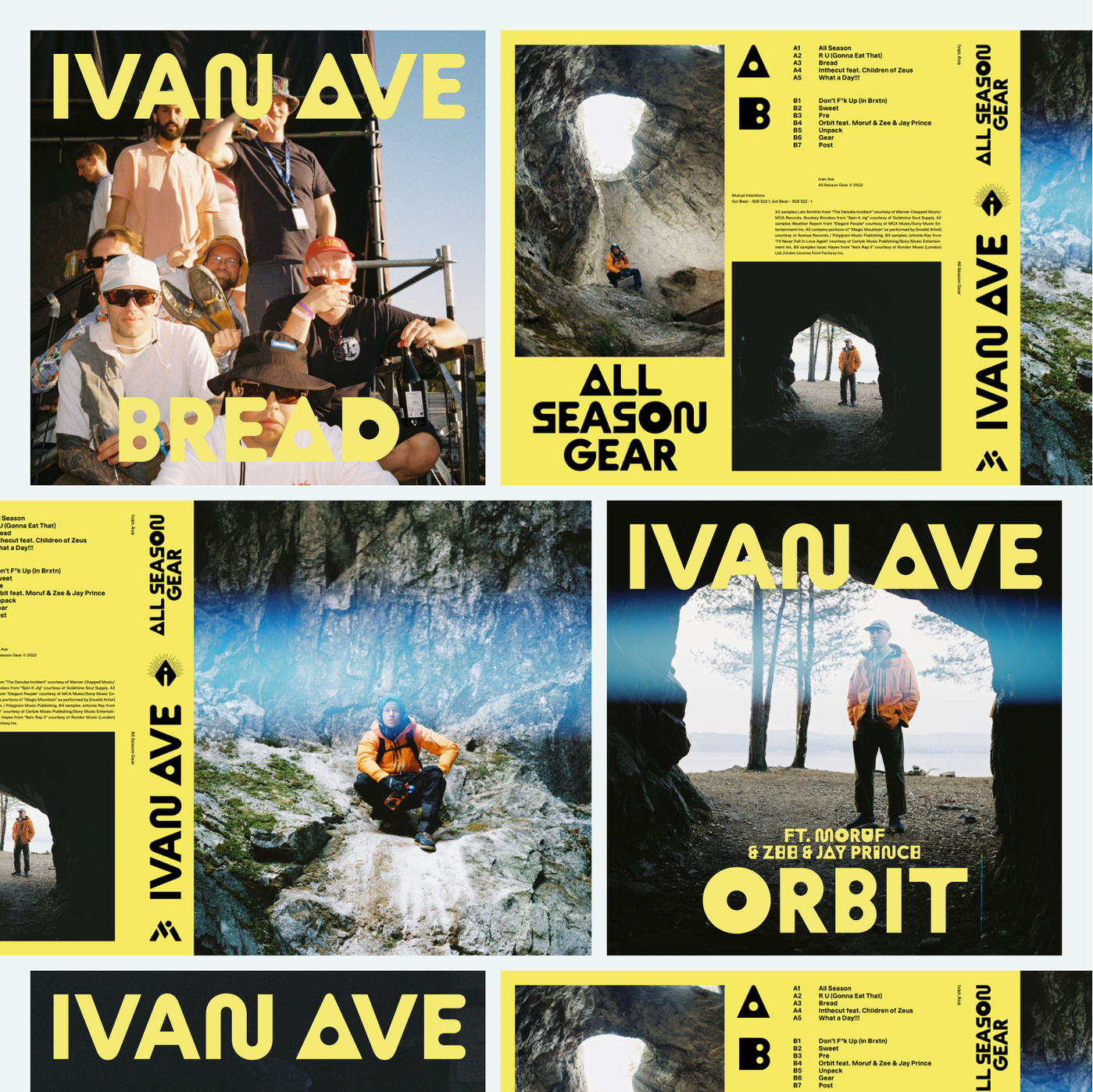 Ivan Ave – All Season Gear album art and single covers - Fonts In Use
