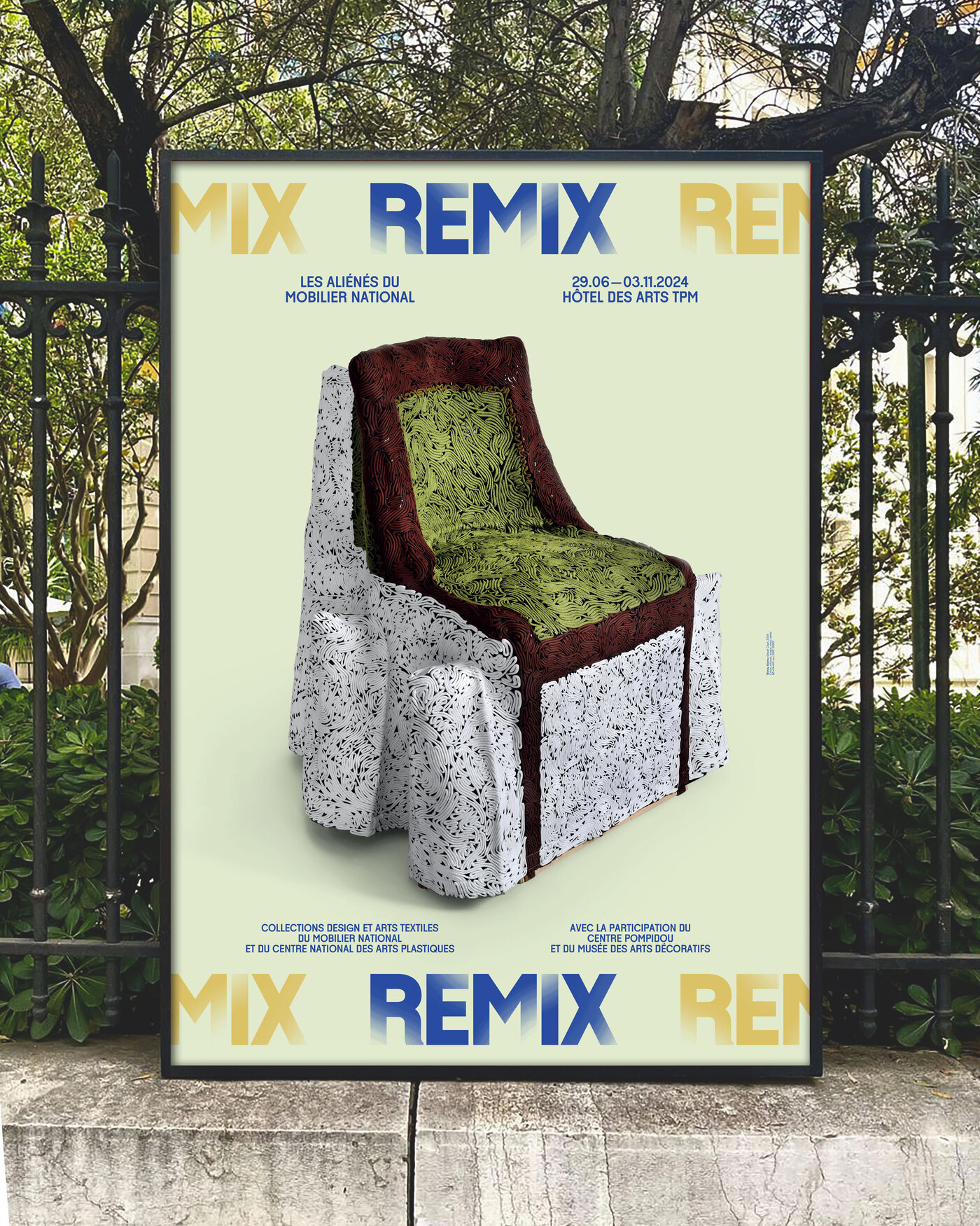 Remix. Les aliénés du Mobilier national poster and catalogue - Fonts In Use