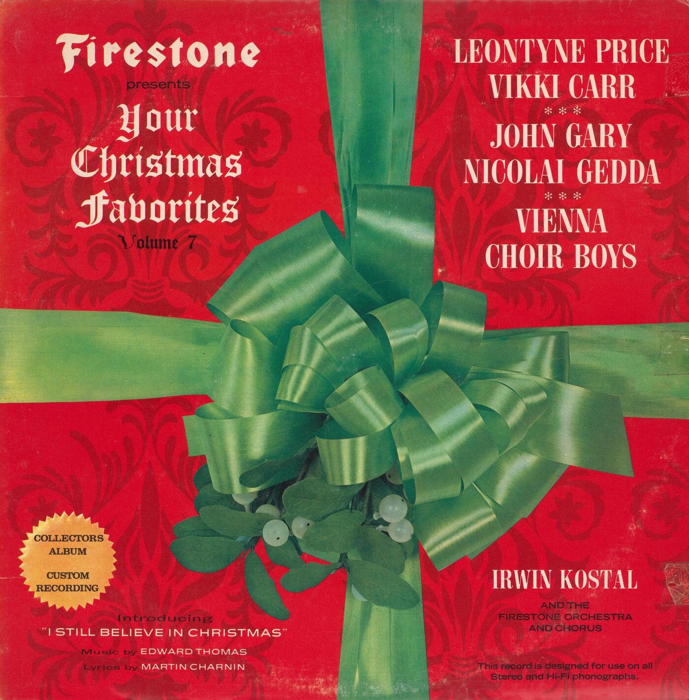 Firestone Presents Your Christmas Favorites album series - Fonts In Use