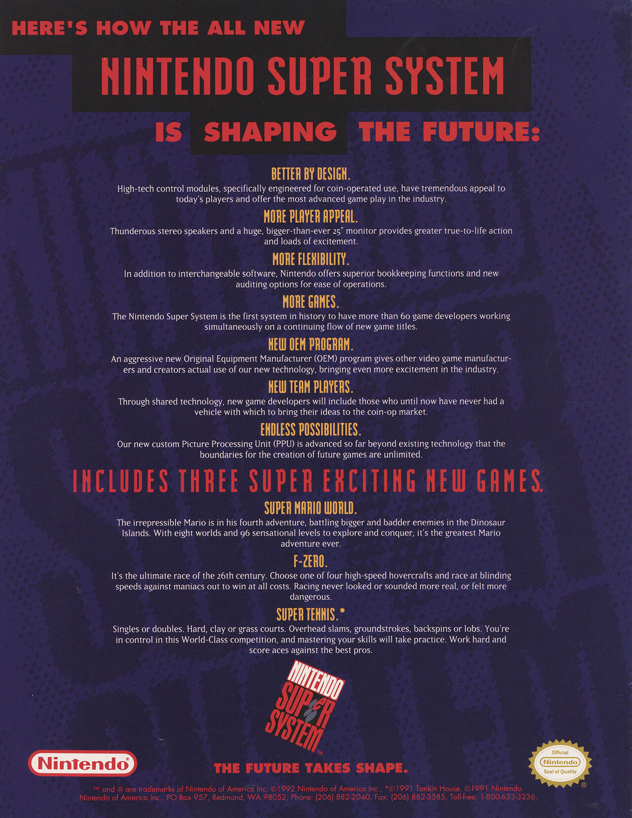 Nintendo Super System flyer - Fonts In Use