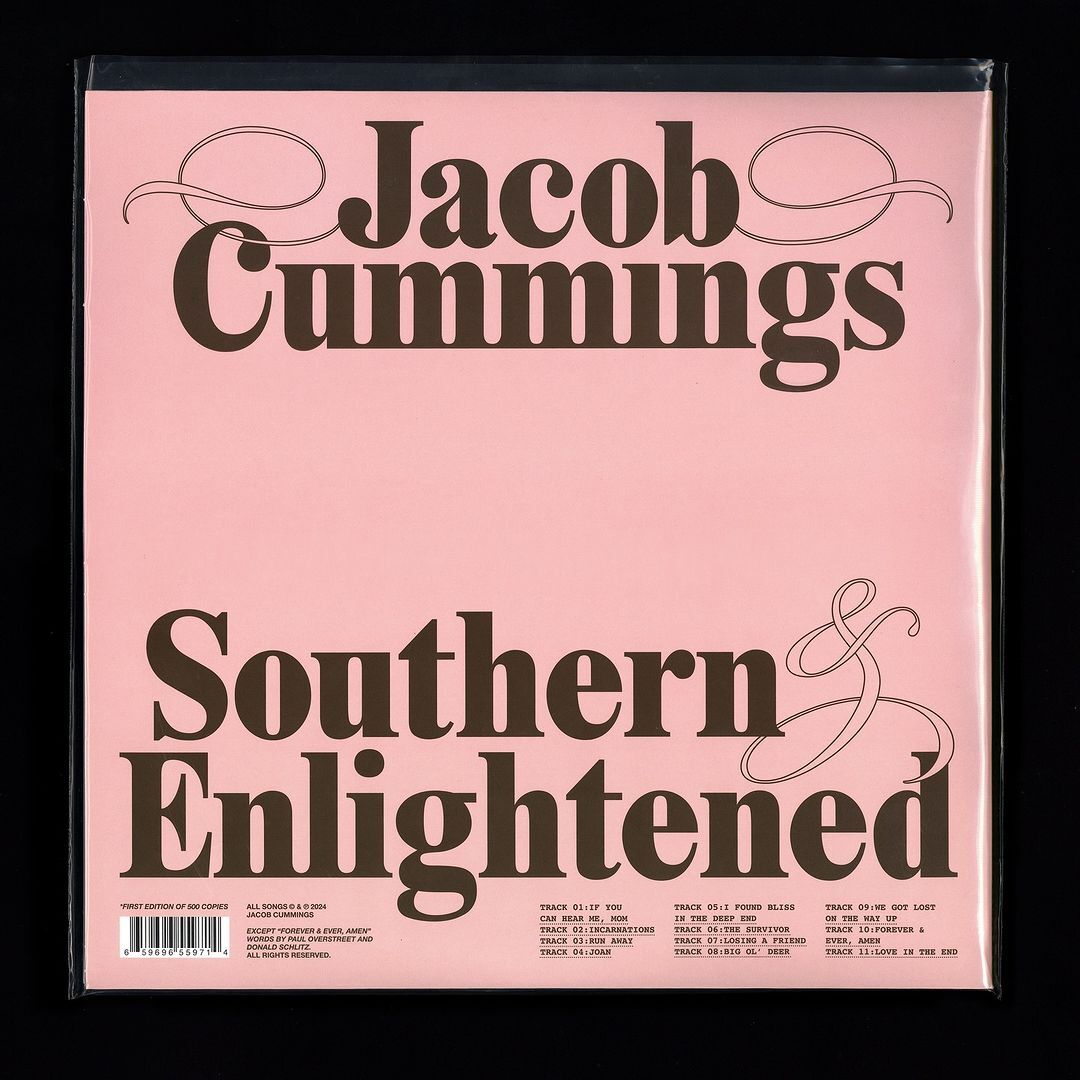 Jacob Cummings – Southern & Enlightened album art - Fonts In Use
