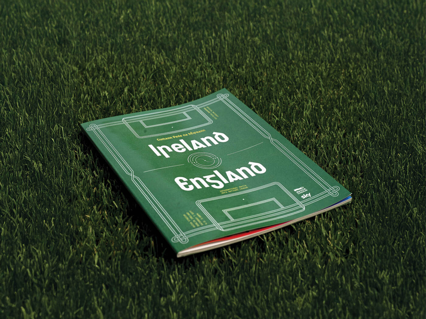 Ireland vs. England football programme cover - Fonts In Use