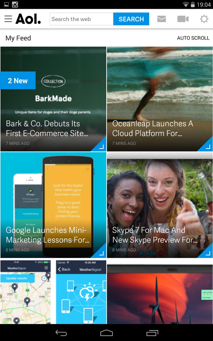 Aol website and app - Fonts In Use