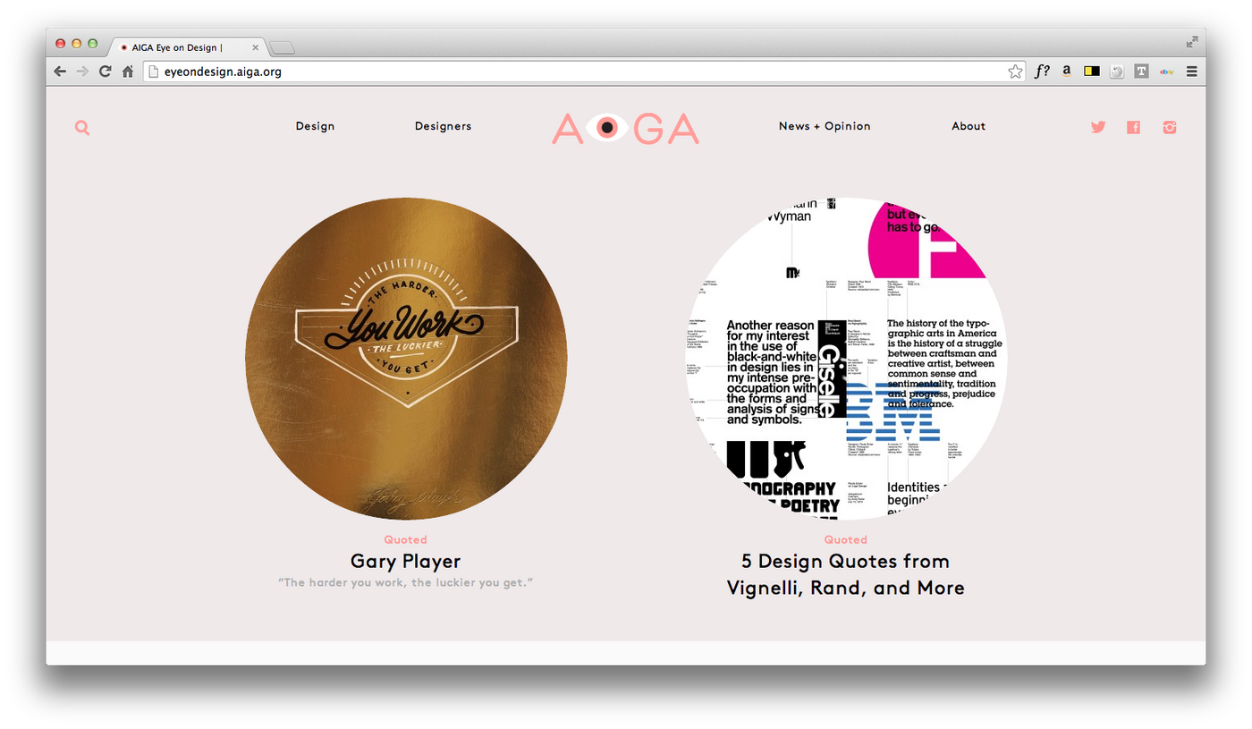 Eye On Design: AIGA Blog - Fonts In Use