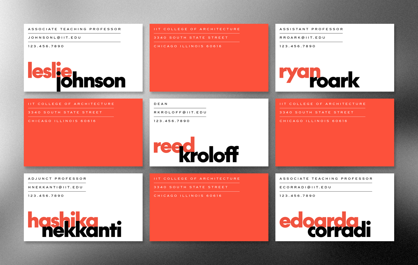 IIT College of Architecture visual identity - Fonts In Use