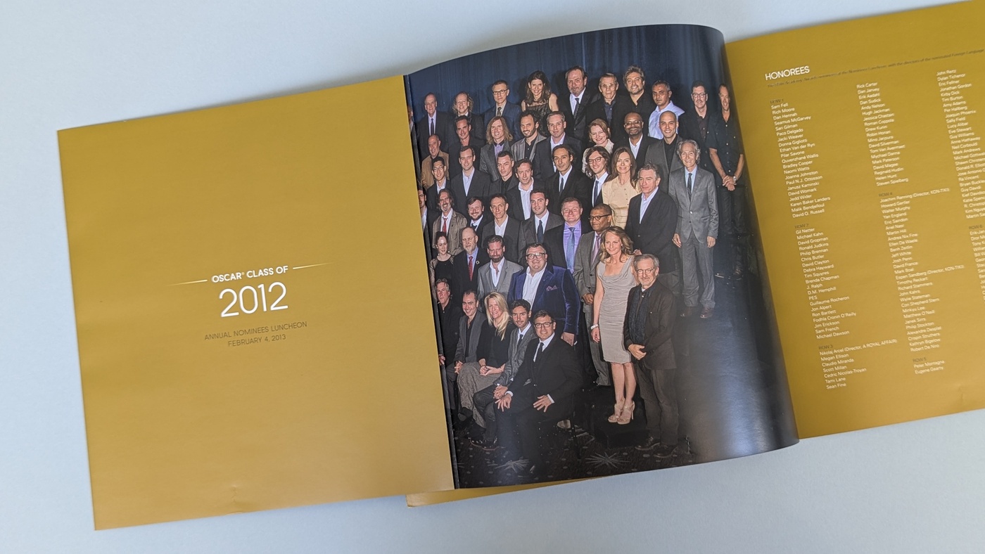 The Oscars – 85th Academy Awards program - Fonts In Use