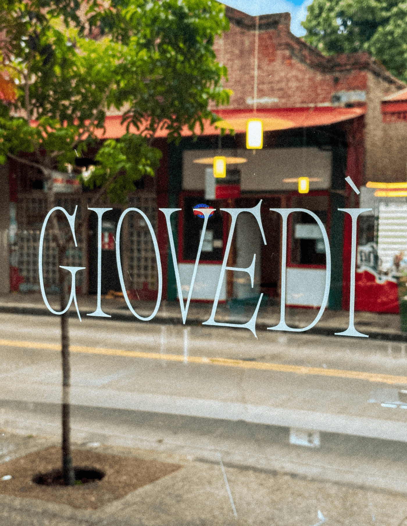 Giovedì restaurant, Honolulu - Fonts In Use