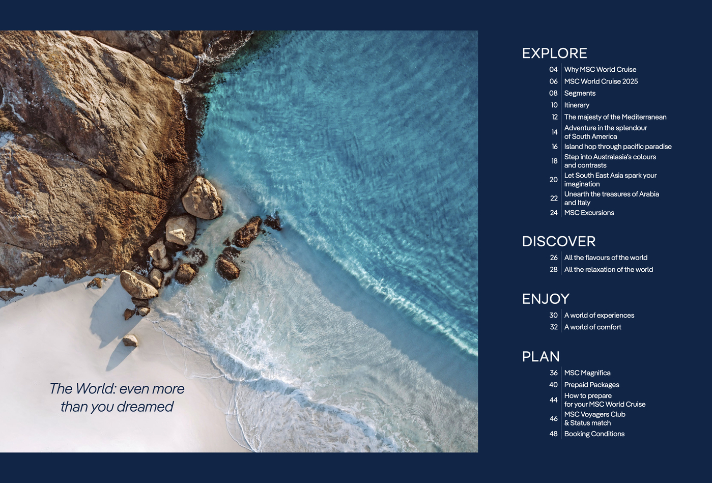 MSC Cruises brand identity - Fonts In Use