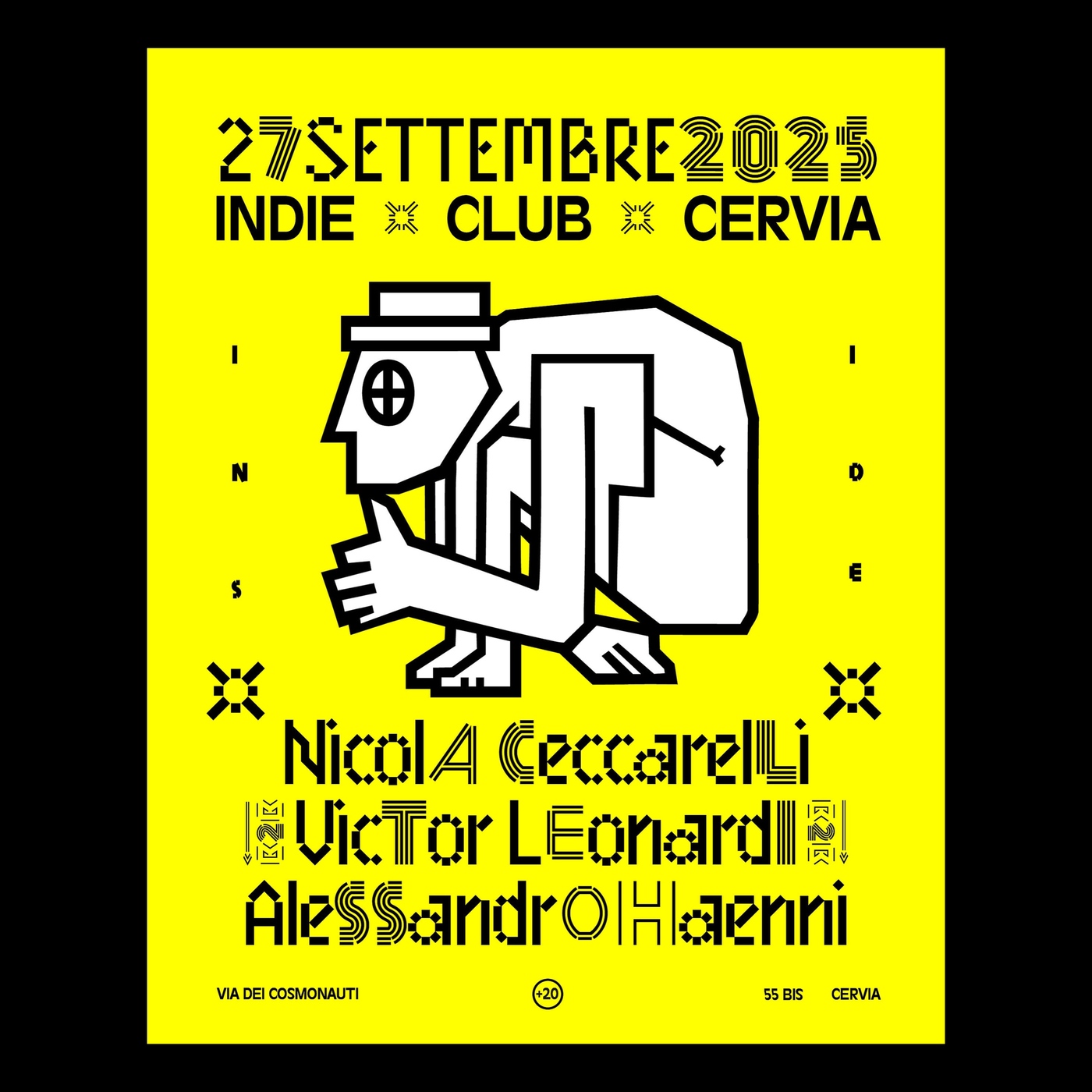 INSIDE at Indie Club poster - Fonts In Use