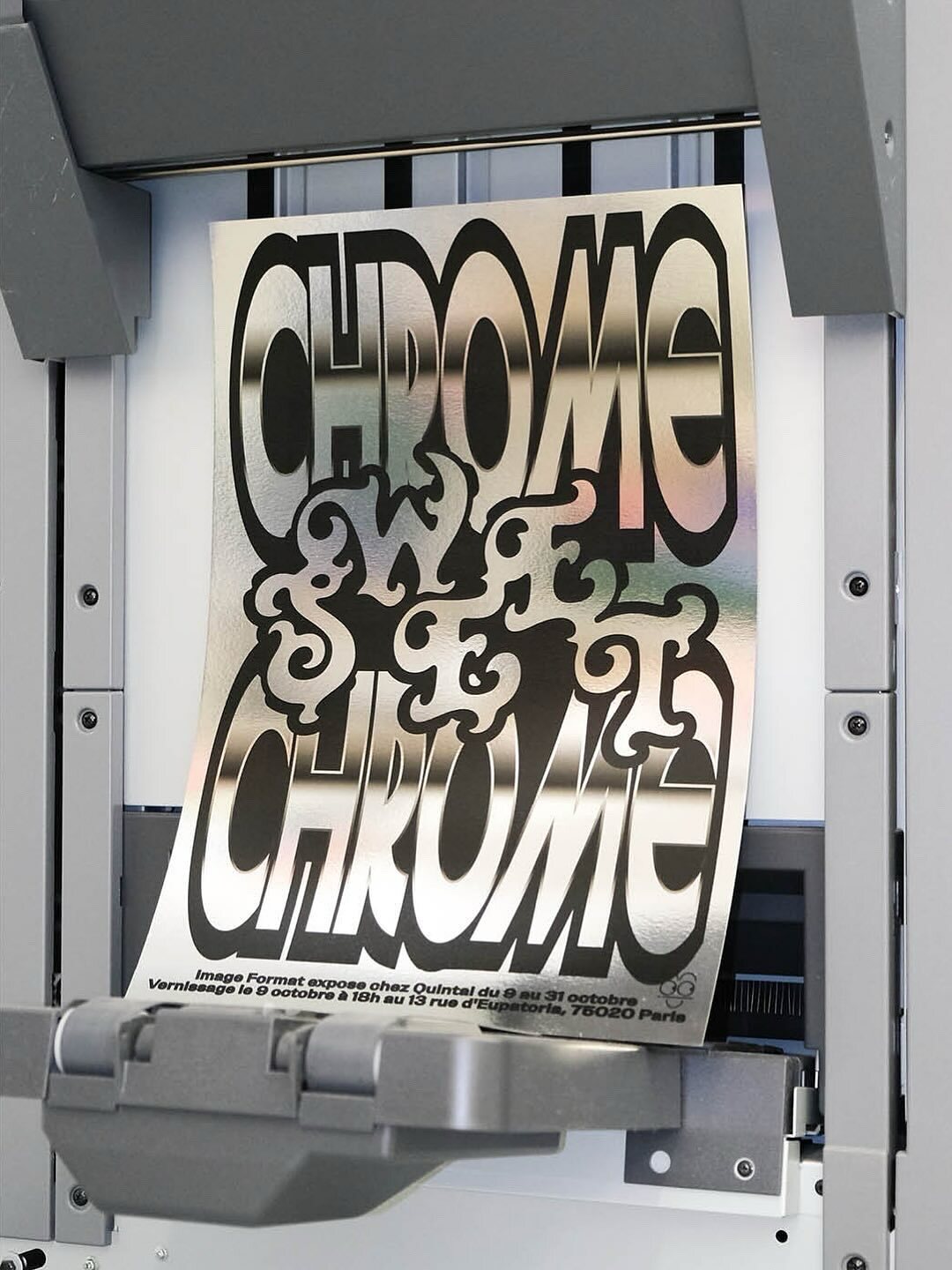 Image Format – Chrome Sweet Chrome exhibition poster - Fonts In Use