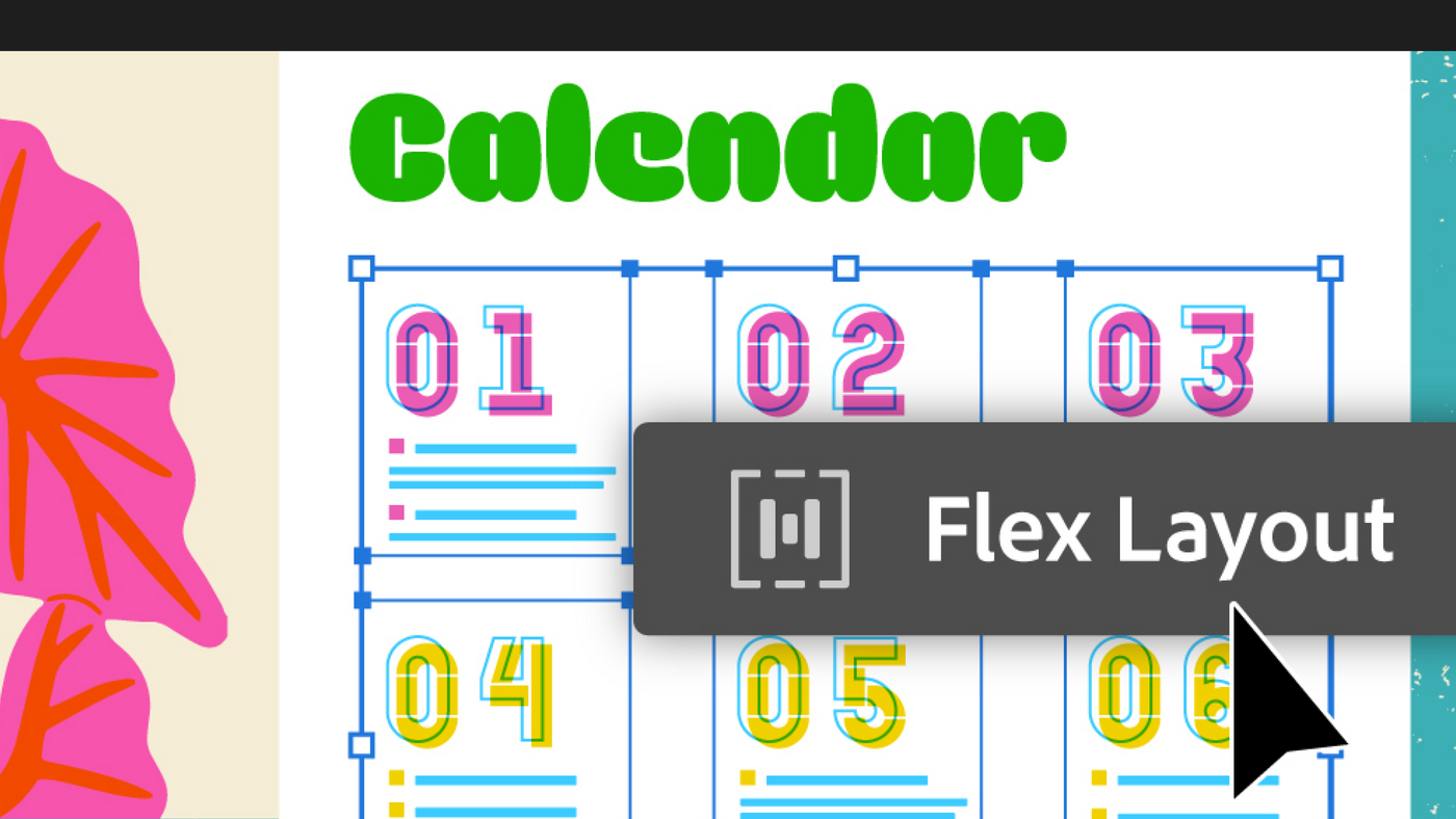 Adobe InDesign 2026, Flex Layout graphic - Fonts In Use