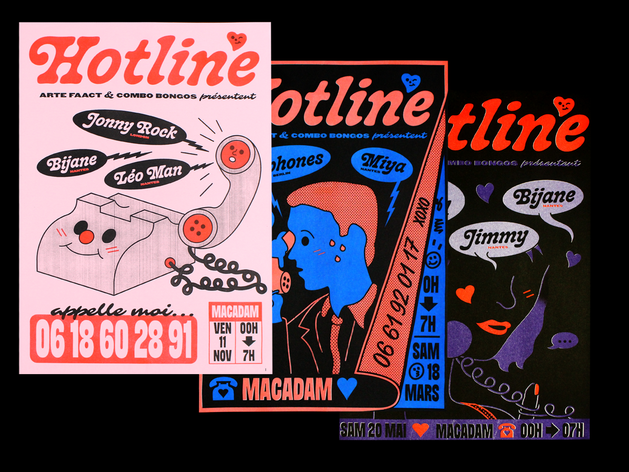 Hotline poster series - Fonts In Use