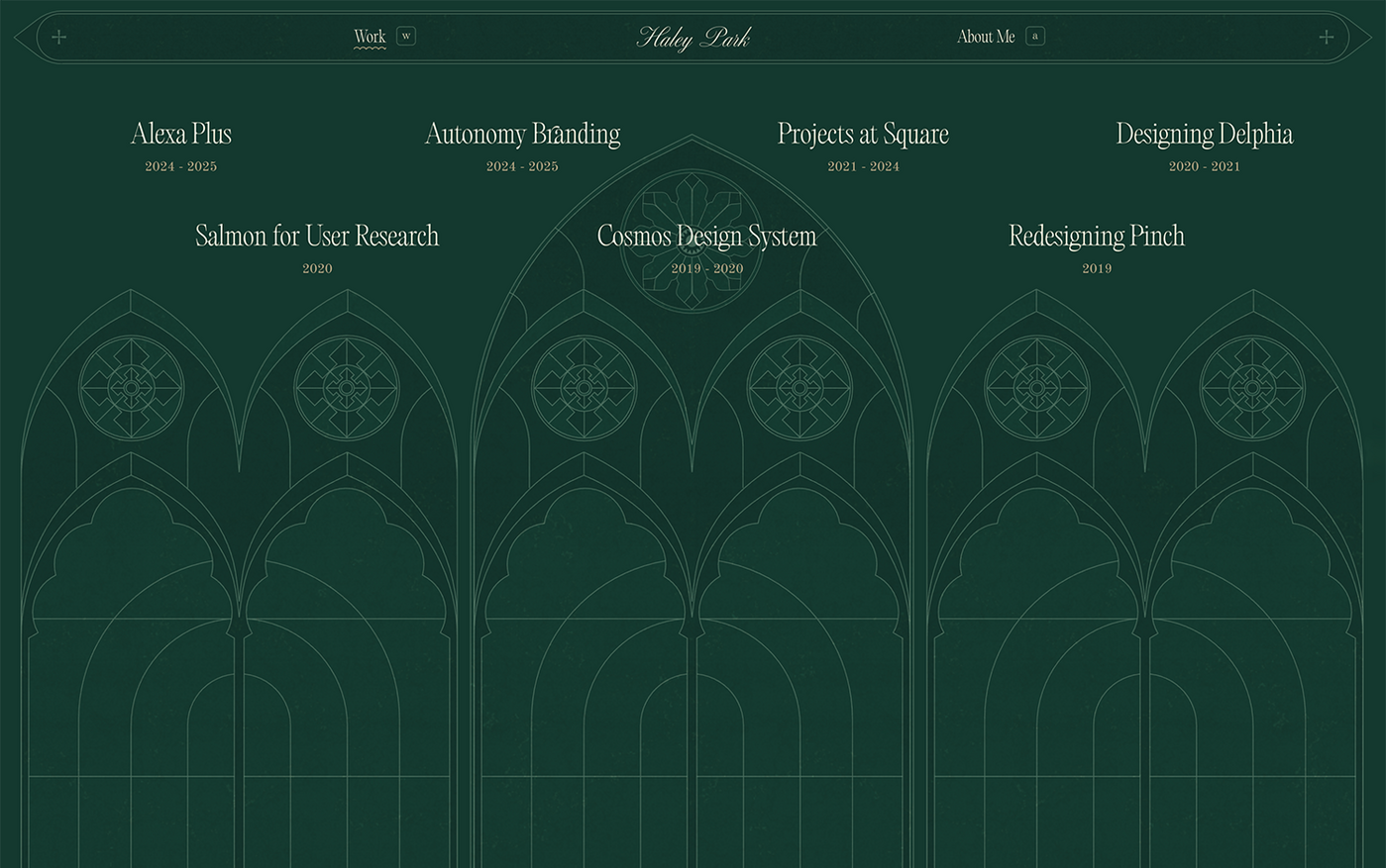 Haley Park website - Fonts In Use