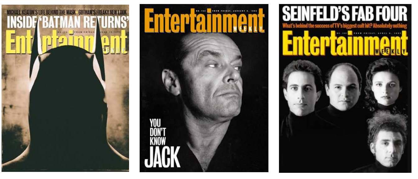 Entertainment Weekly covers, 1990–94 - Fonts In Use