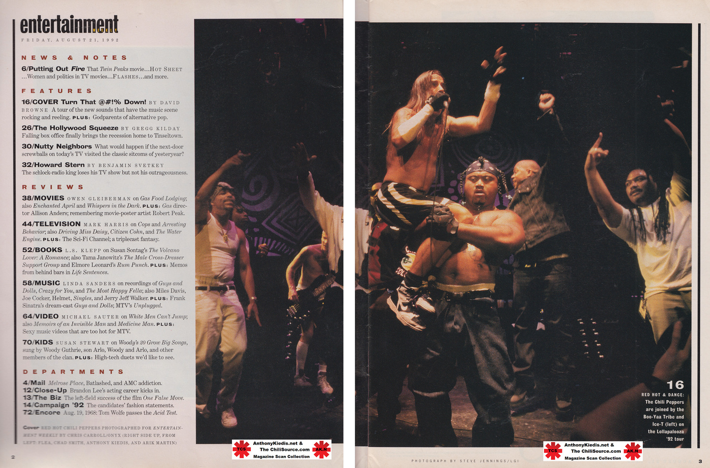 Entertainment Weekly, Aug. 21, 1992 - Fonts In Use