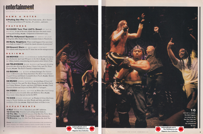 Entertainment Weekly, Aug. 21, 1992 - Fonts In Use