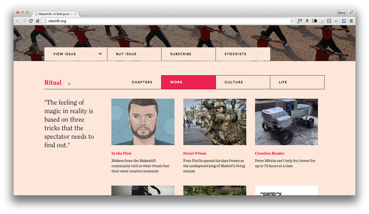 Makeshift - Fonts In Use