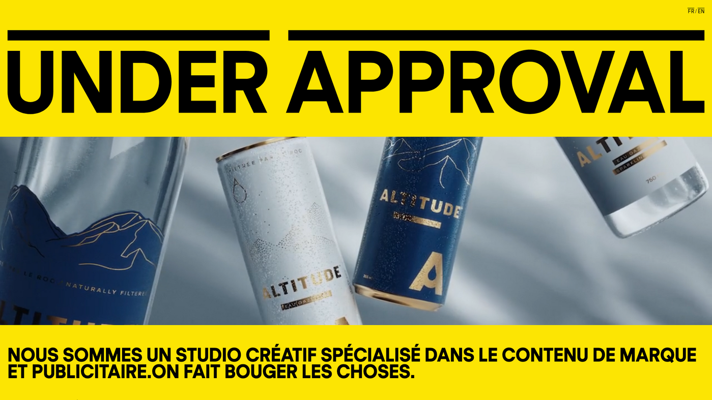 Under Approval website - Fonts In Use