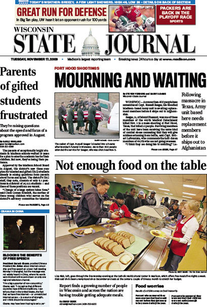 Wisconsin State Journal - Fonts In Use