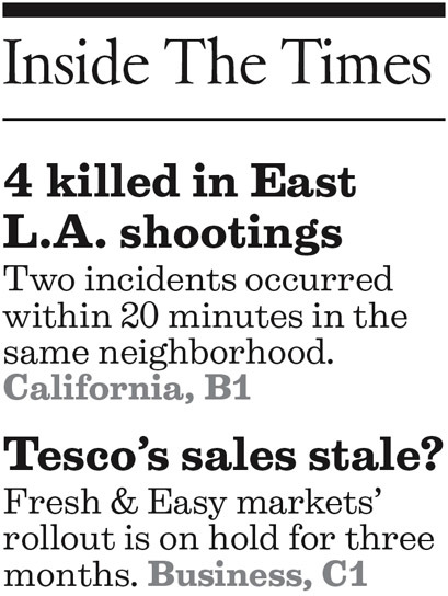 Los Angeles Times - Fonts In Use
