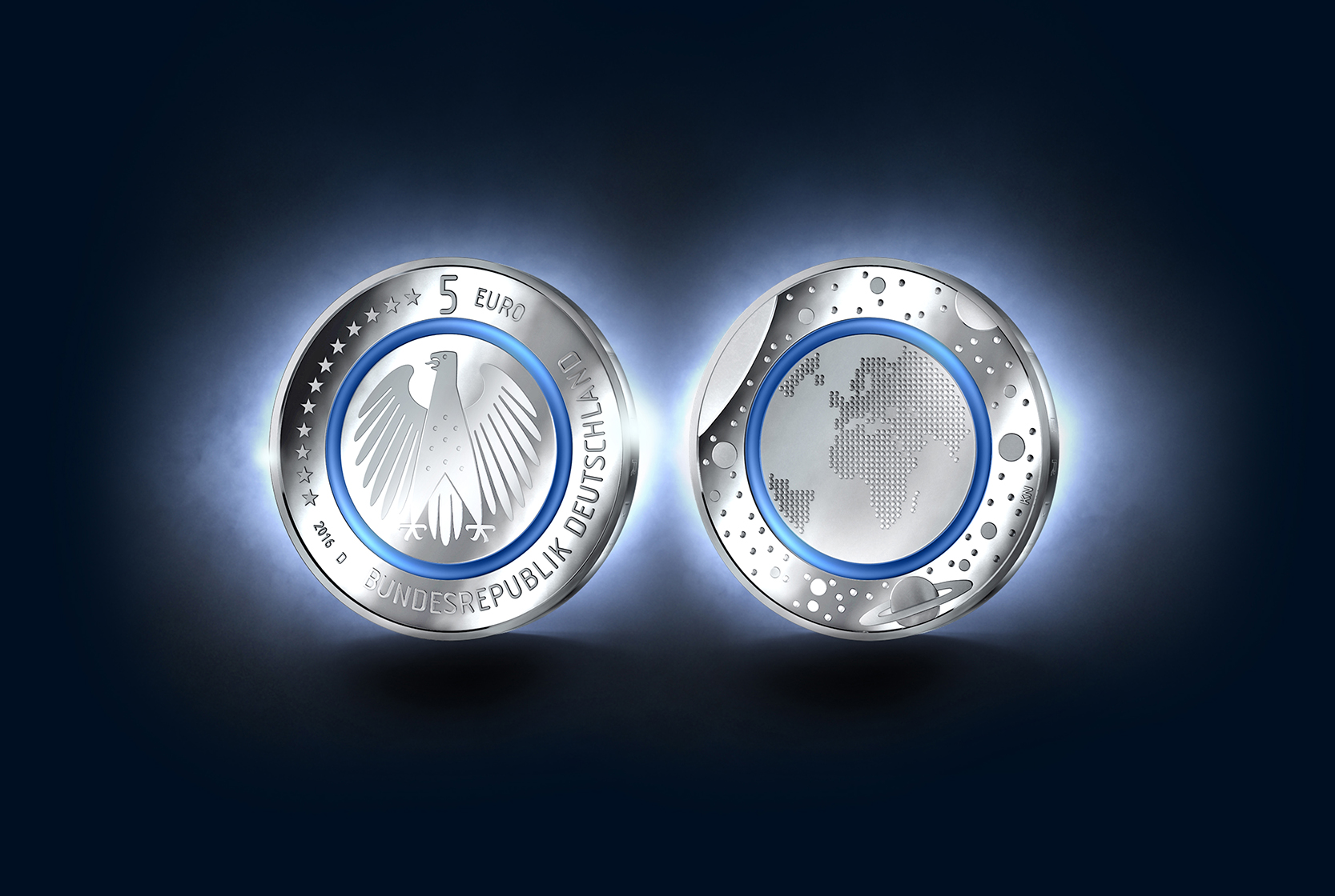 German 5 euro Coin 2016 Fonts In Use