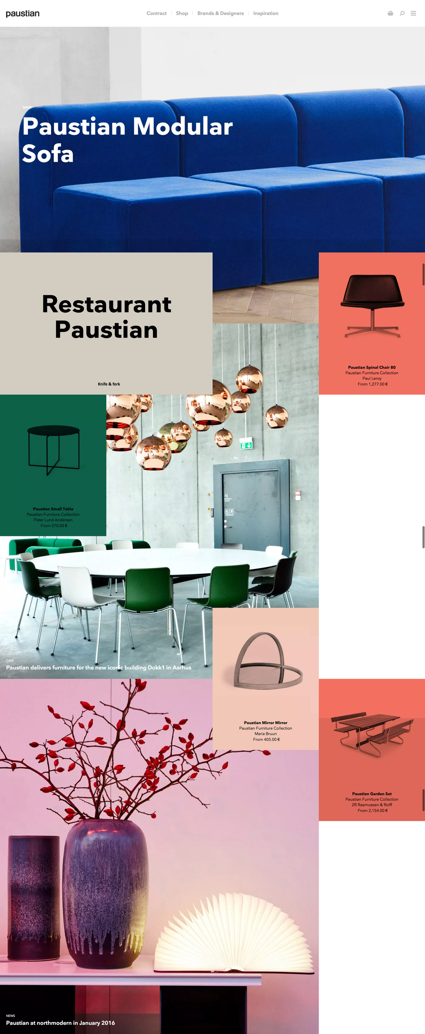 Paustian website - Fonts In Use