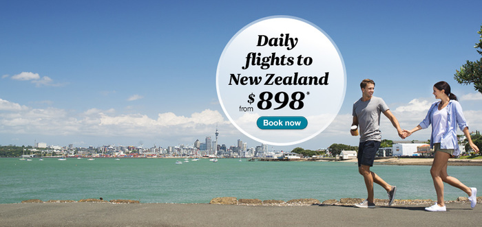 Air New Zealand web ads - Fonts In Use