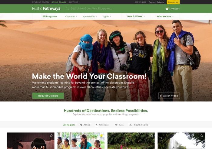 Rustic Pathways Groups - Fonts In Use